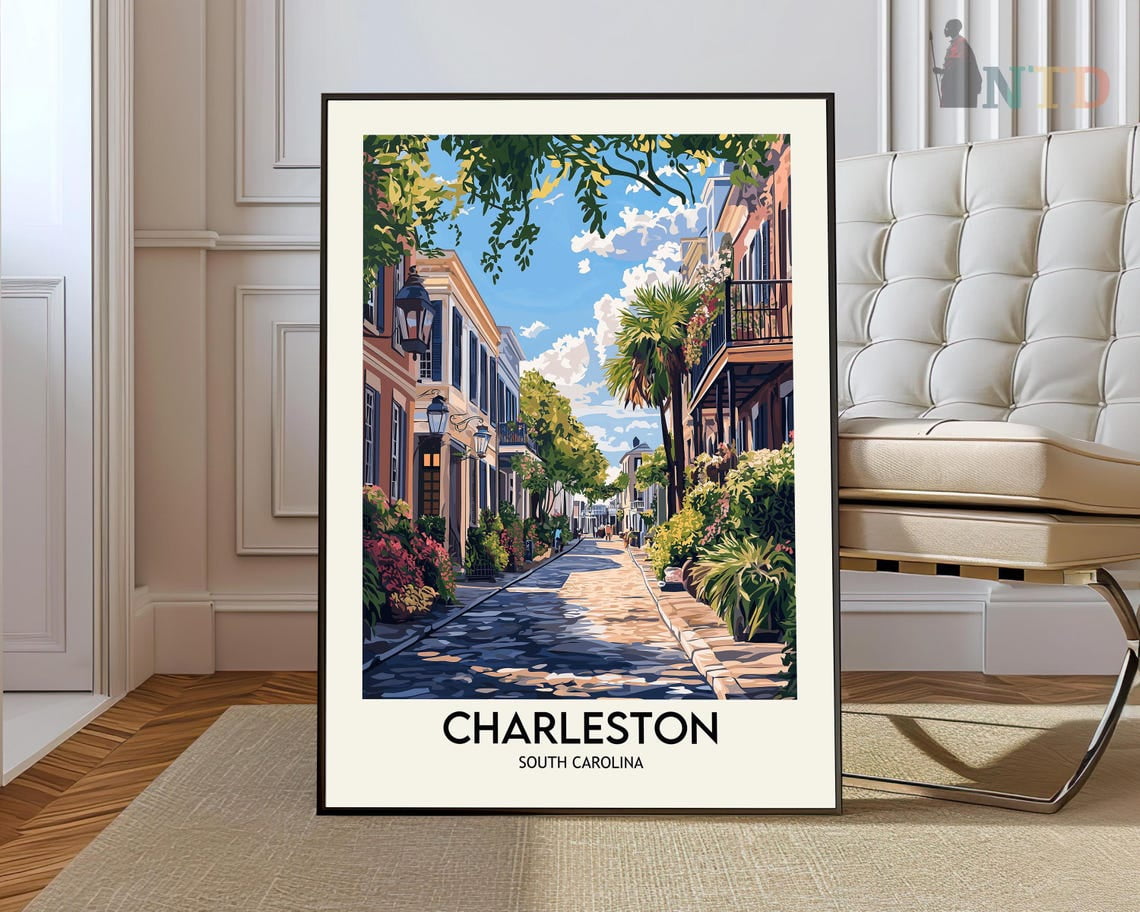 Charleston Print, Charleston Poster, Charleston Artwork, Charleston Art ...