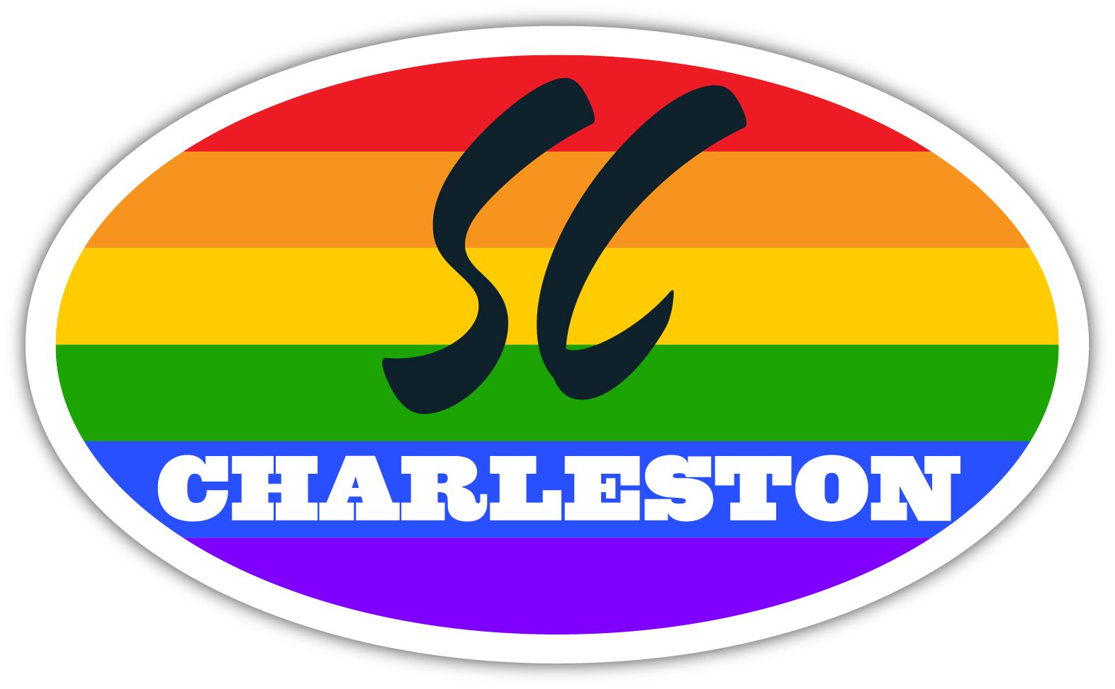 Charleston SC South Carolina Charleston County Rainbow Pride Flag 6 ...