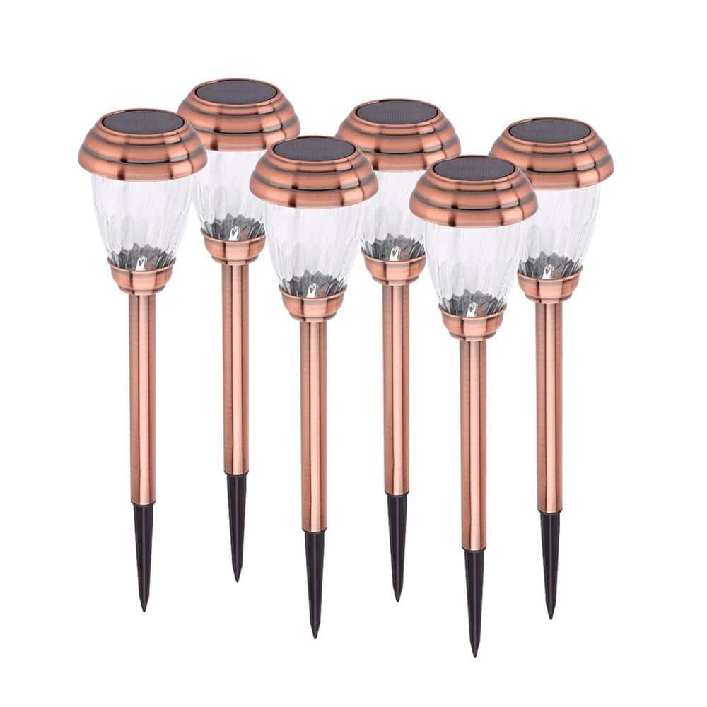 Charleston Solar Heritage Copper Outdoor Integrated LED Pathway Light ...