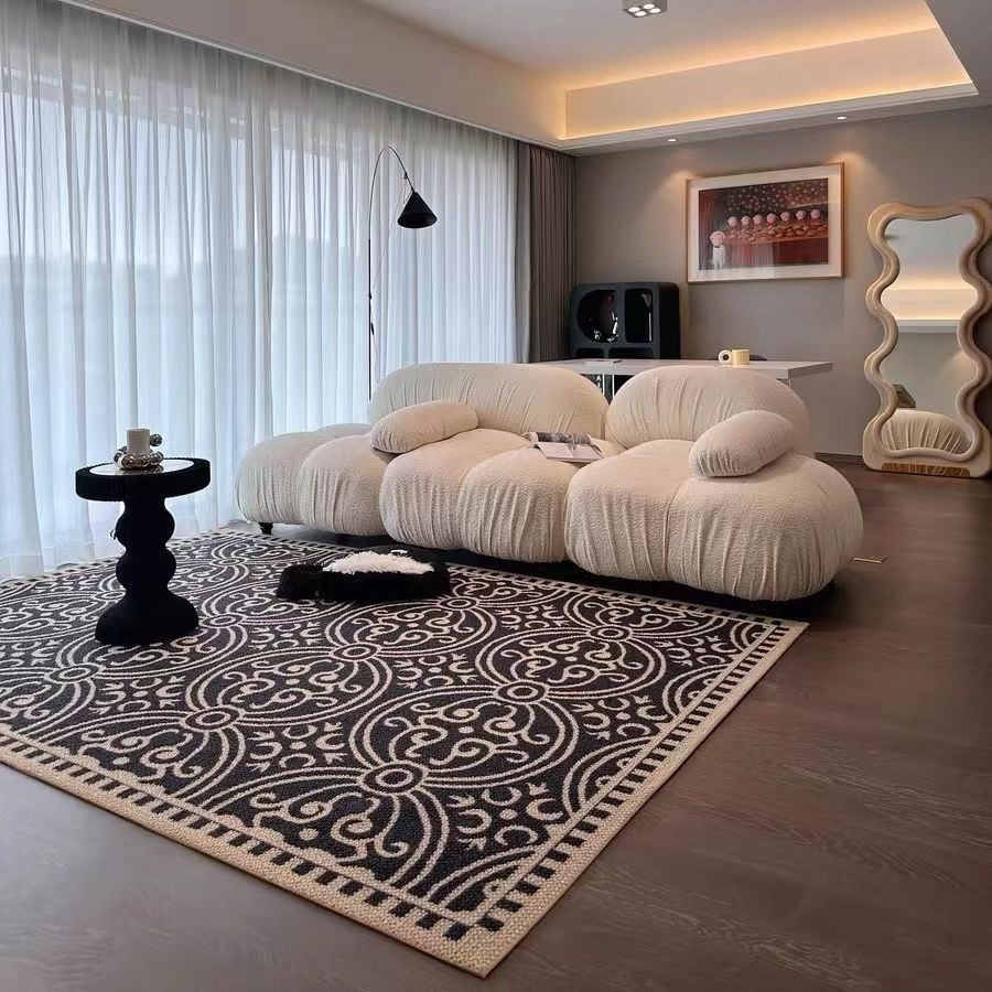 Charleston Vintage Filigree Textured Weave Indoor Outdoor Area Rug ...