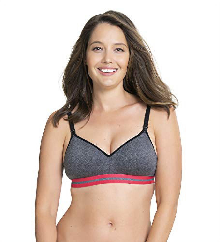 Charley M by Cake Maternity Buddy Women's Nursing Bra Seamless T-Shirt Bra , Heather Grey ...
