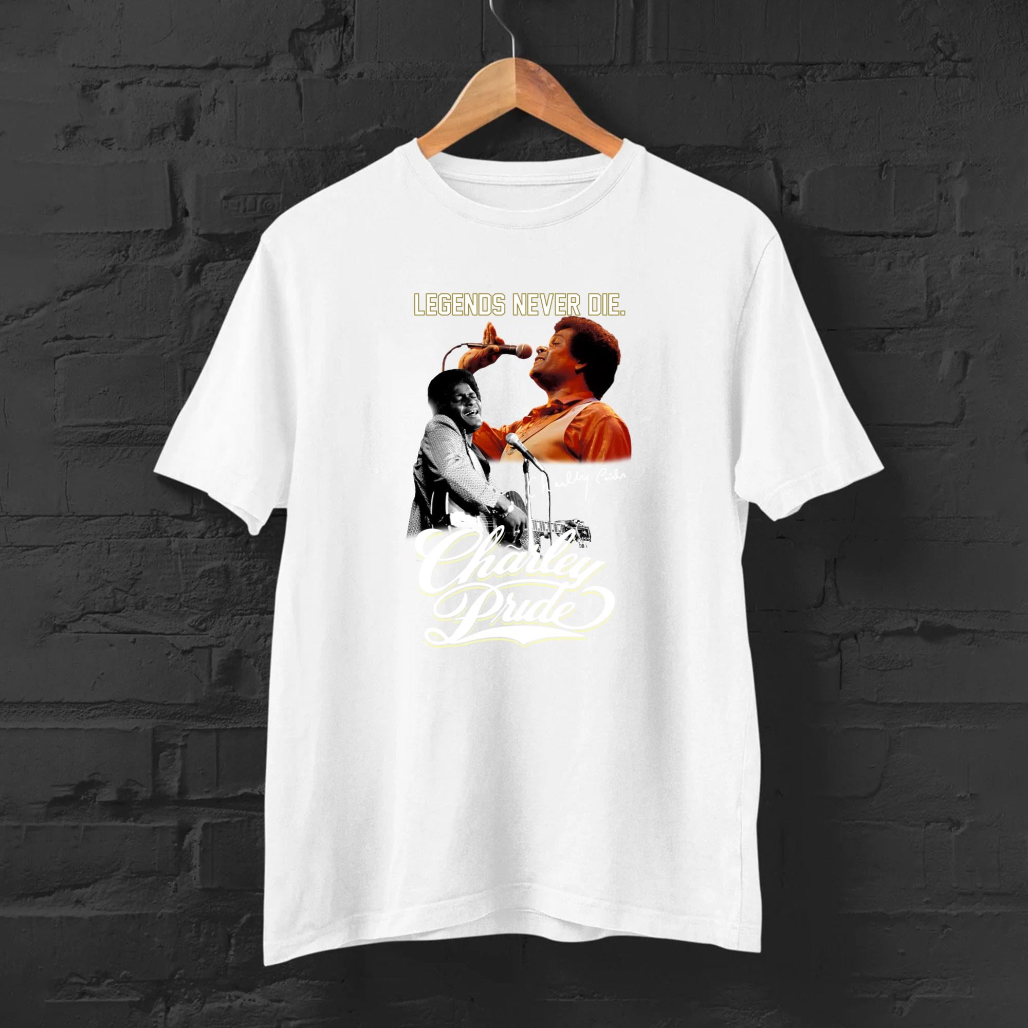 Charley Pride Legend Vintage 90s Style Full Size Black T-Shirt-TH35247 ...