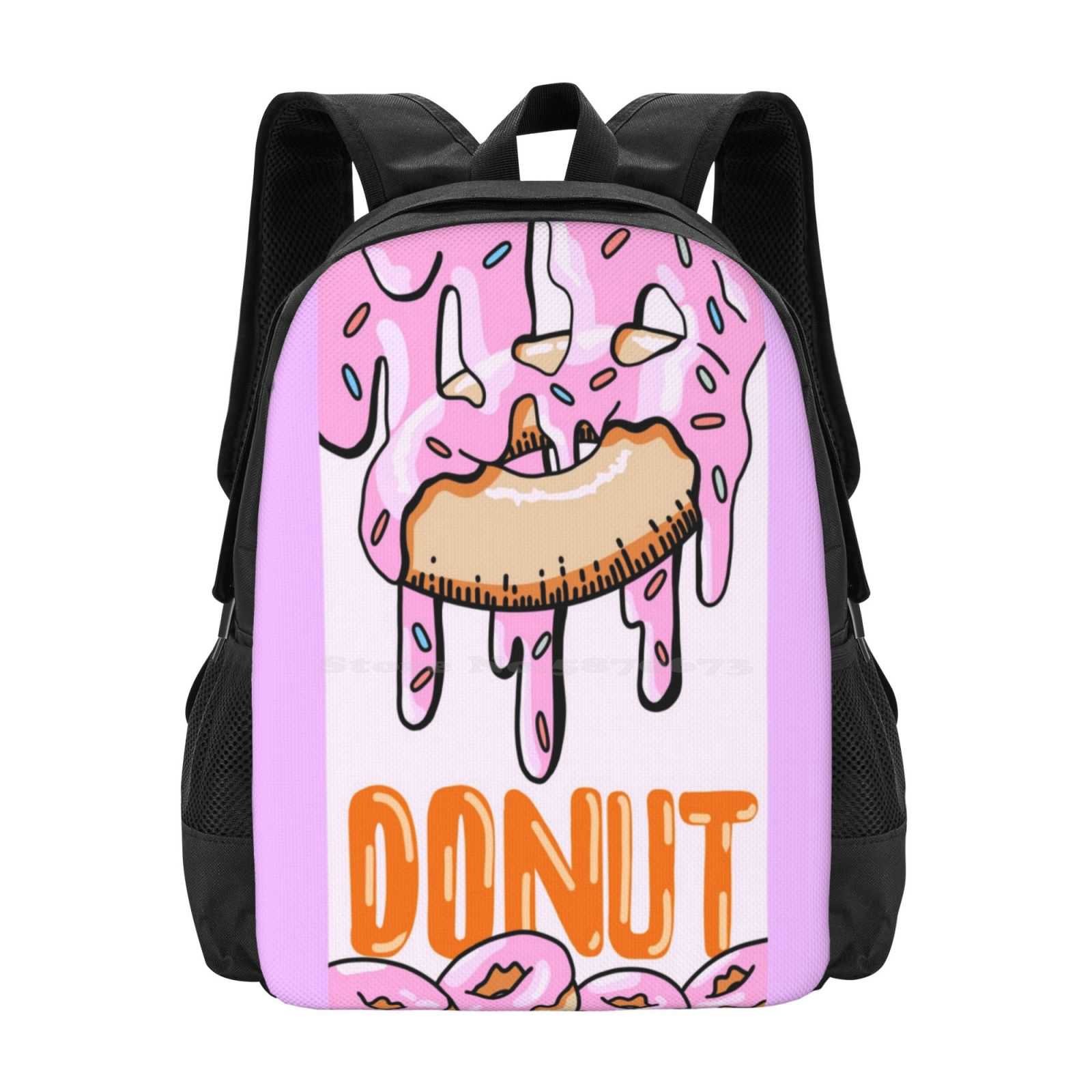 Charli Damelio Donut Ph Case Teen College Student Backpack Pattern Design Bags Charli Damelio ...