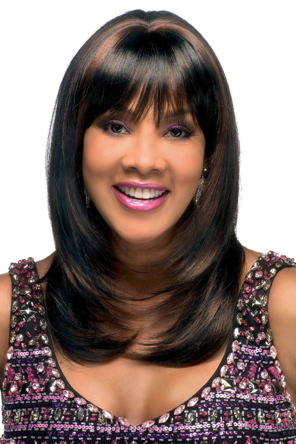 Charli-V Wig Color TT1B/30 - Vivica Fox Wigs 18" Long Silky Straight ...