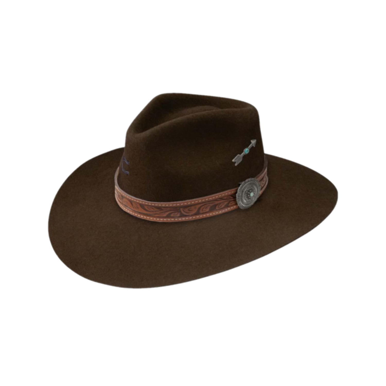 Charlie 1 Horse White Sands Chocolate Felt Hat CWWTSN-403622 - Walmart.com