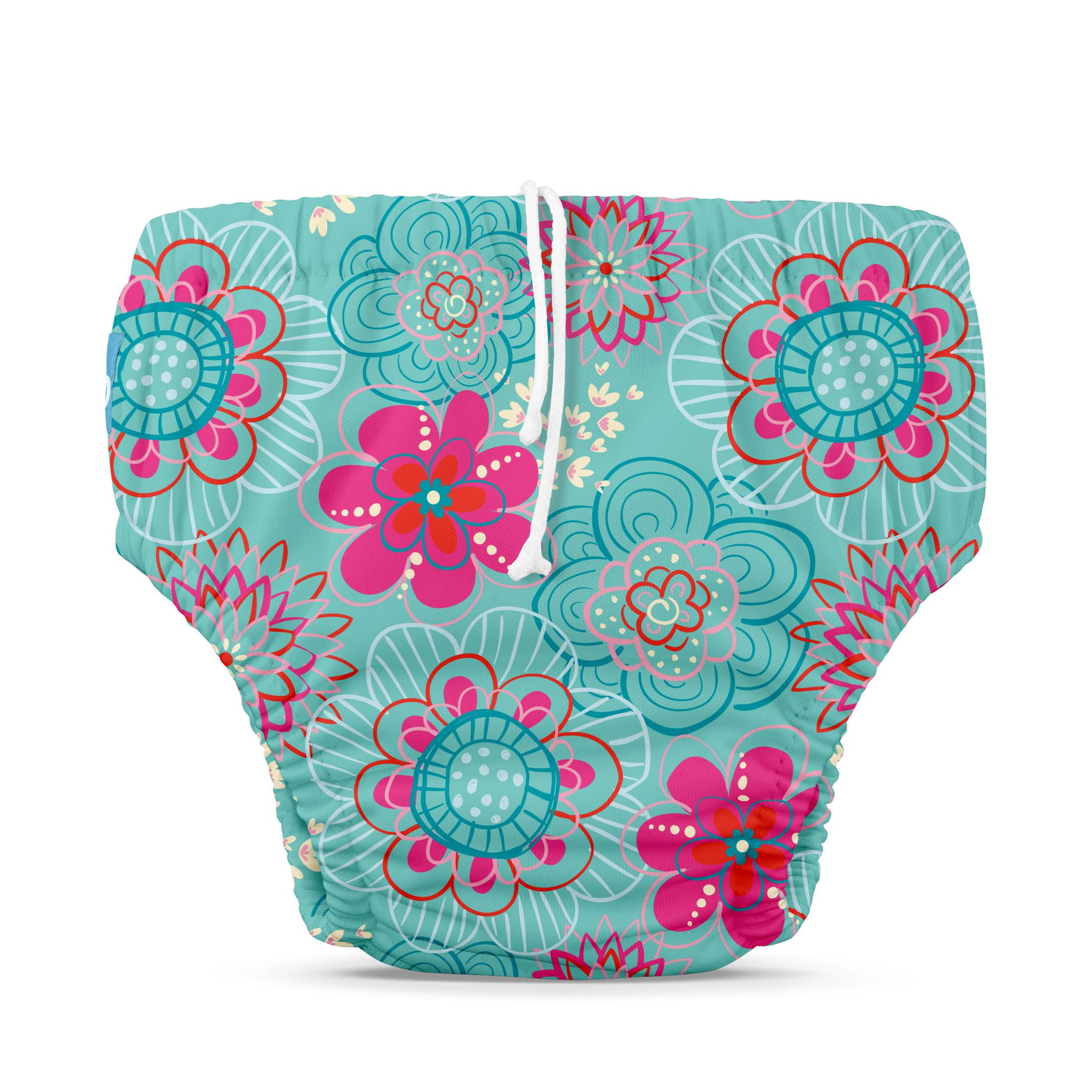 Charlie Banana Reusable Swim Diaper Drawstring Multicolor Floriana Size charlie-banana-reusable-swim-diaper-drawstring-multicolor-floriana-size