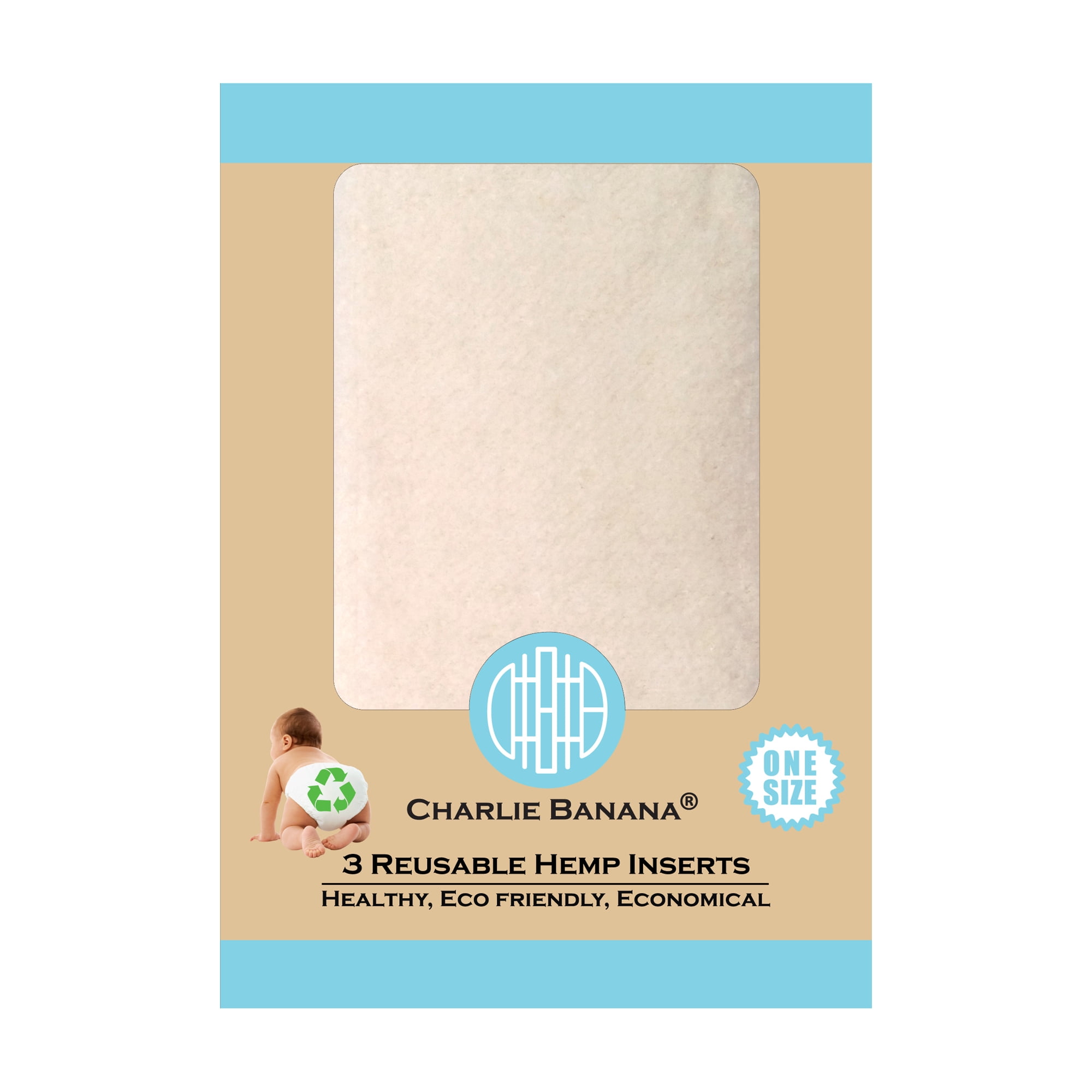 Charlie Banana Small Reusable Hemp Inserts, 3 count - Walmart.com
