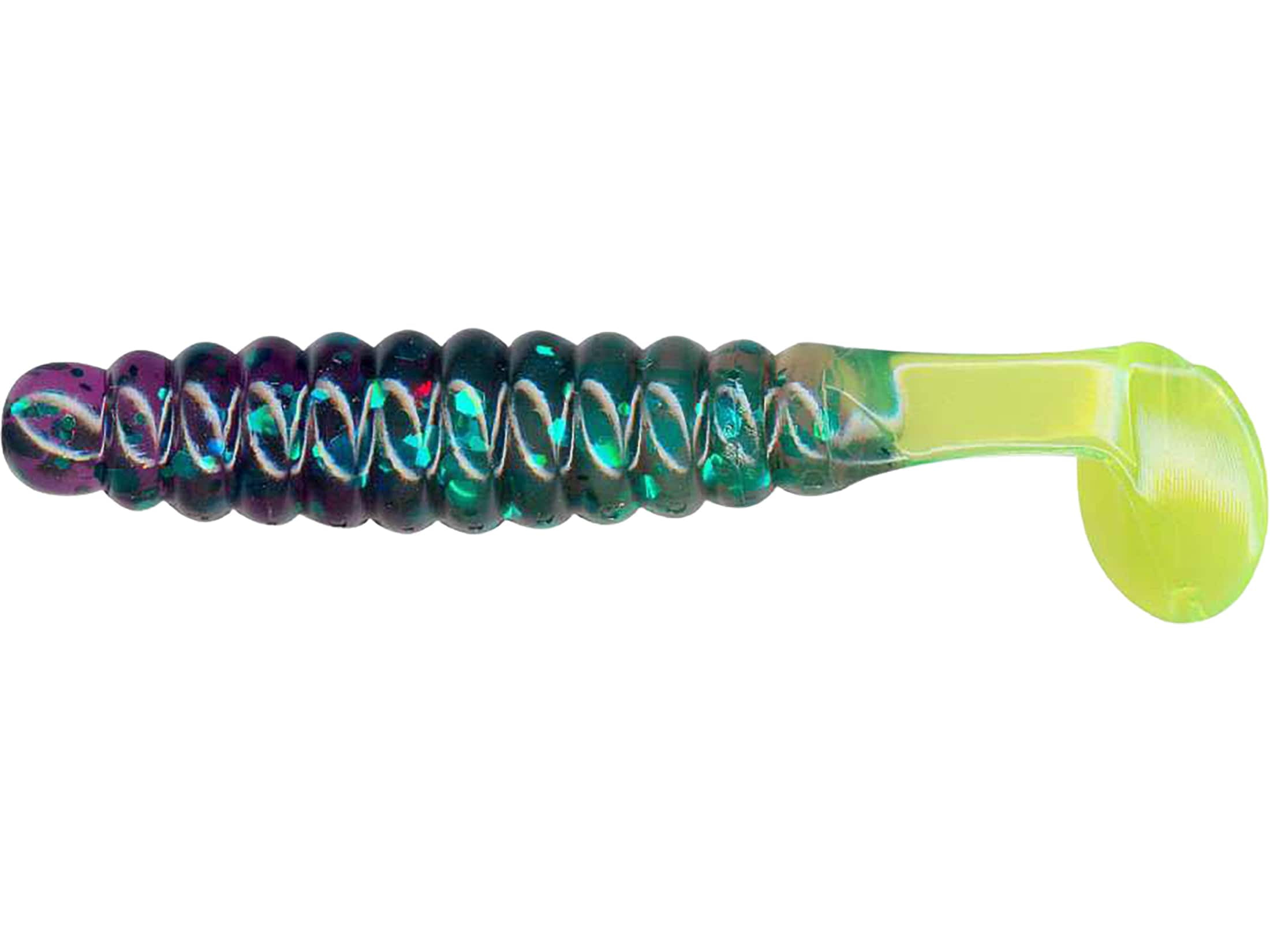 Charlie Brewer's Crappie Slider Grub Junebug/Chartreuse Tail - Walmart.com