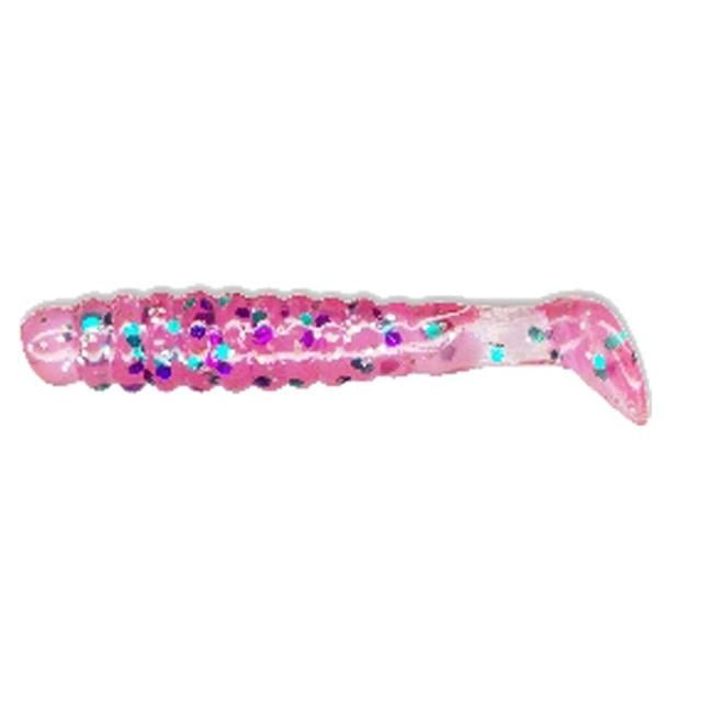 Charlie Brewers Slider CSGF368 1 in. Crappie Grubs, Cotton Candy ...