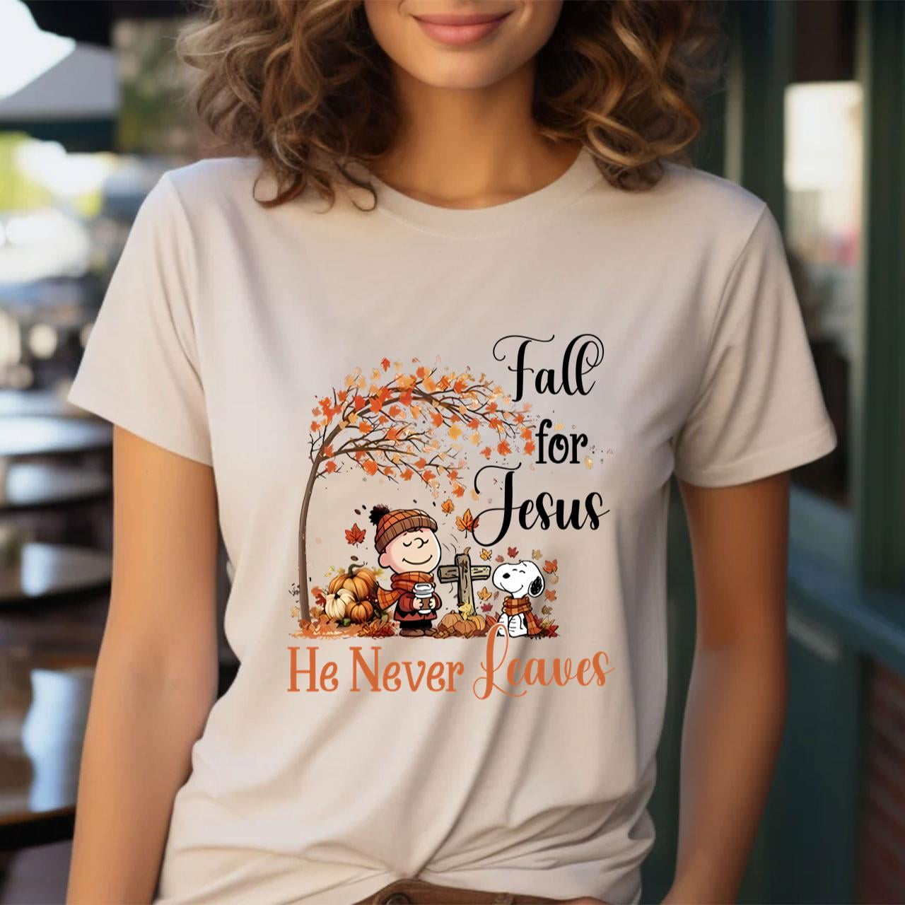 Charlie Brown Snoopy And Woodstock Fall For Jesus He Never Leaves 2024 ...