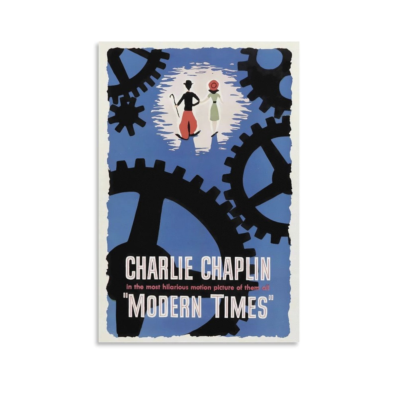 Charlie Chaplin Modern Times Poster (3) Print Photo Art Painting Canvas ...