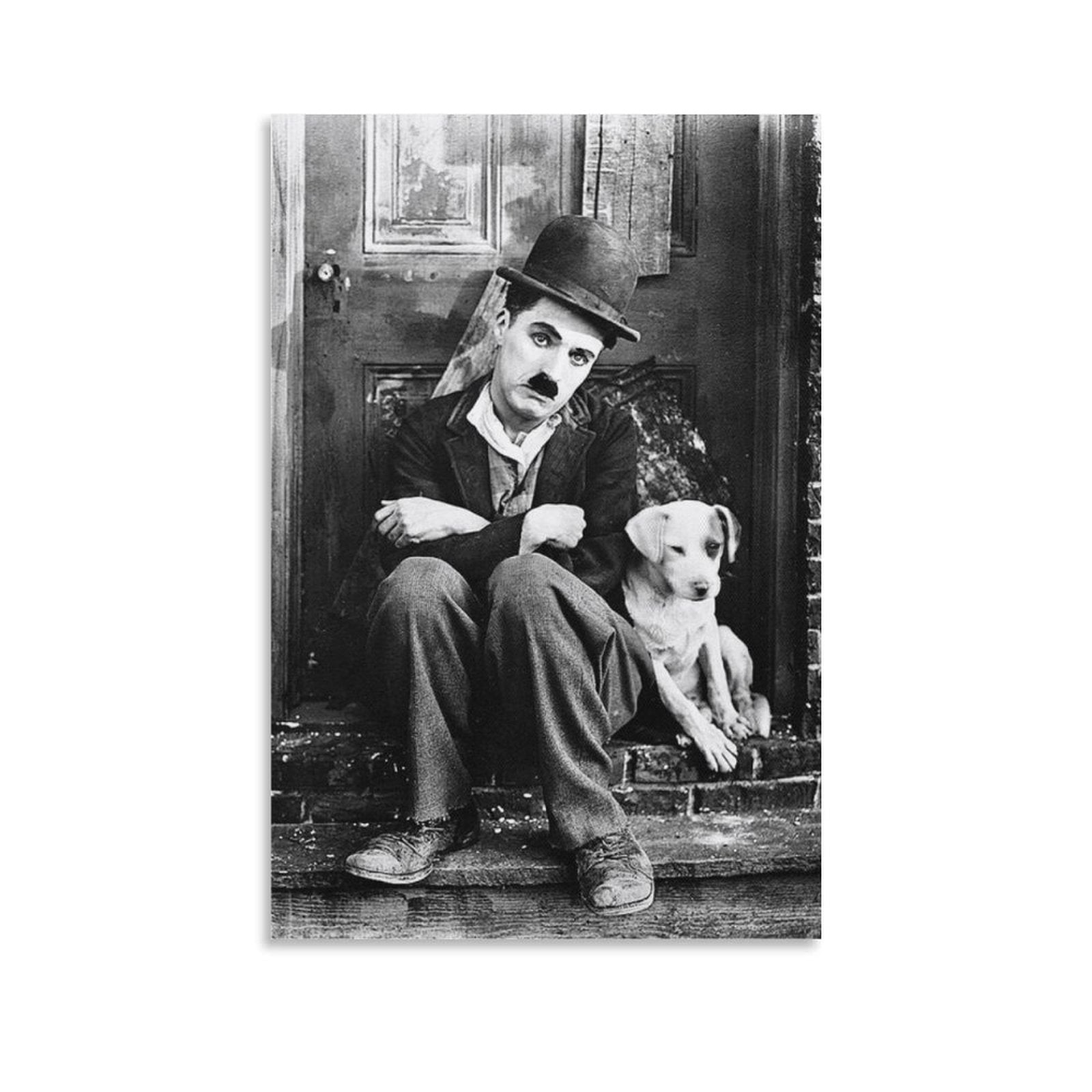 Charlie Chaplin Omedian Actor Poster Photo (9) Painting On Canvas Wall ...