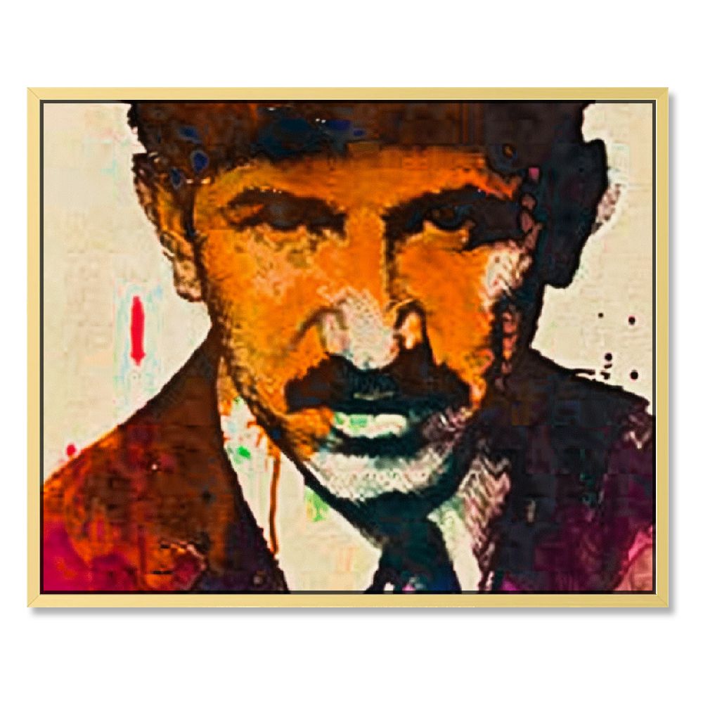 Charlie Chaplin Poster smiling with watercolor design. Mix with ...
