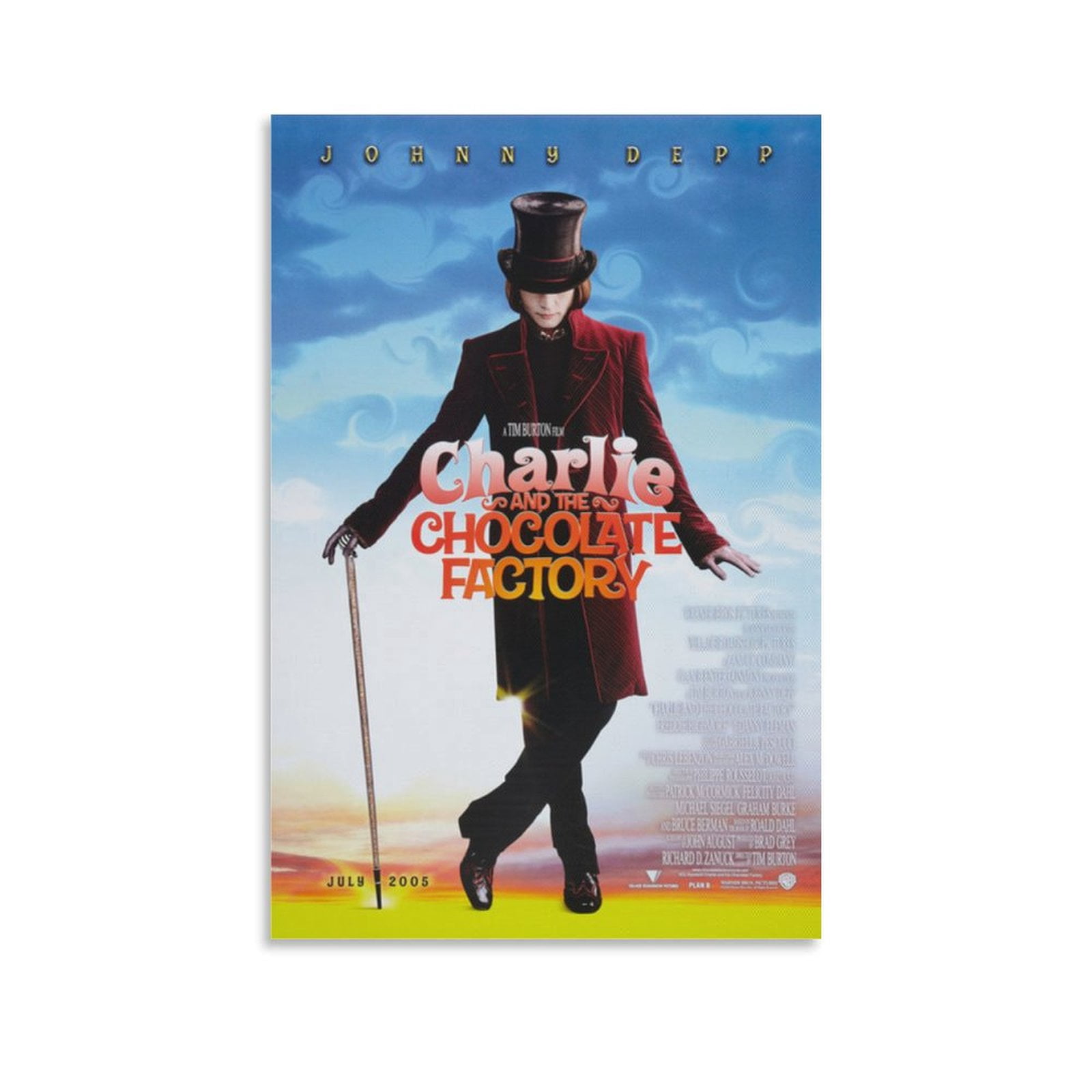 Charlie And The Chocolate Factory Movie Poster Canvas Poster Wall Art ...
