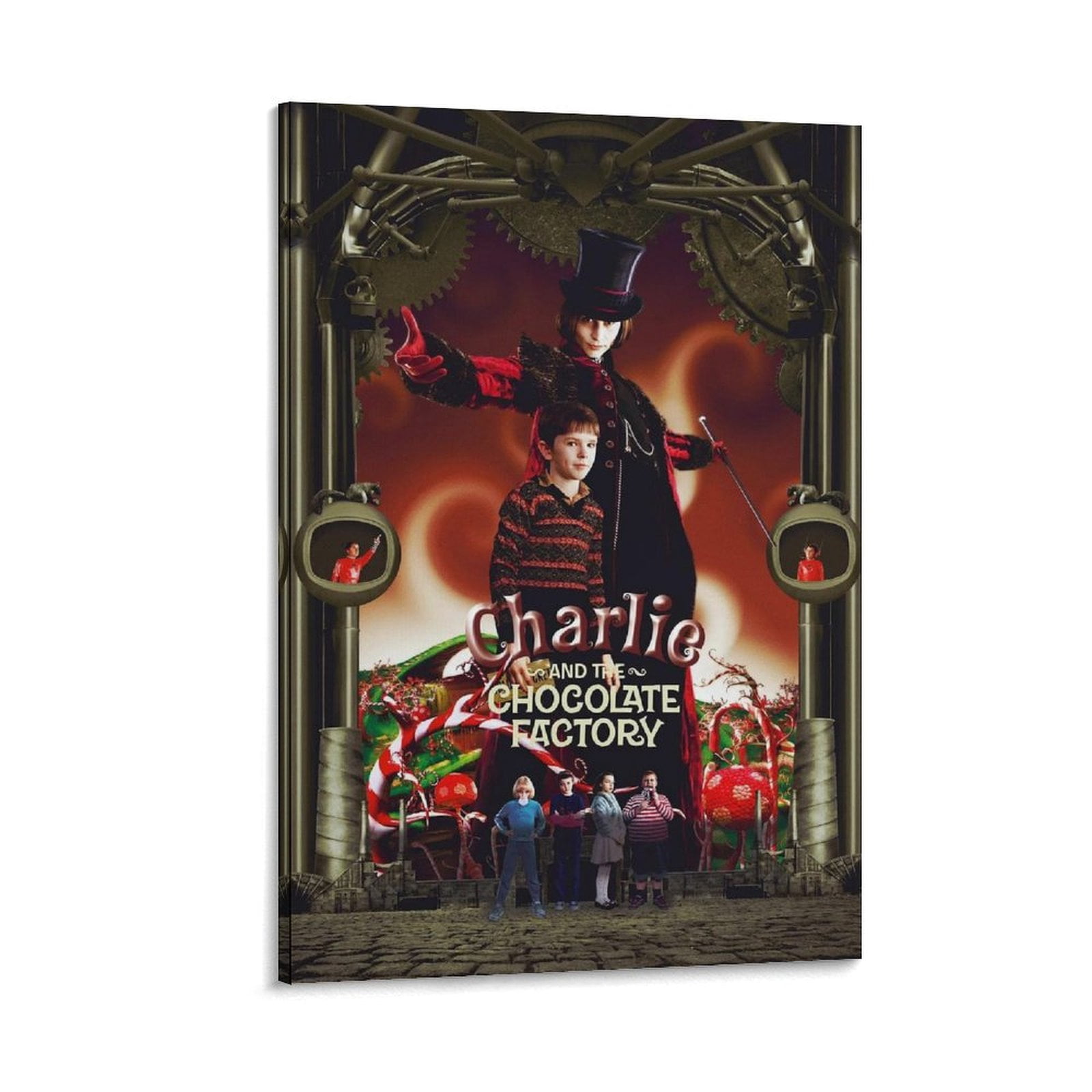 Charlie And The Chocolate Factory Movie Poster Painting On Canvas Wall ...