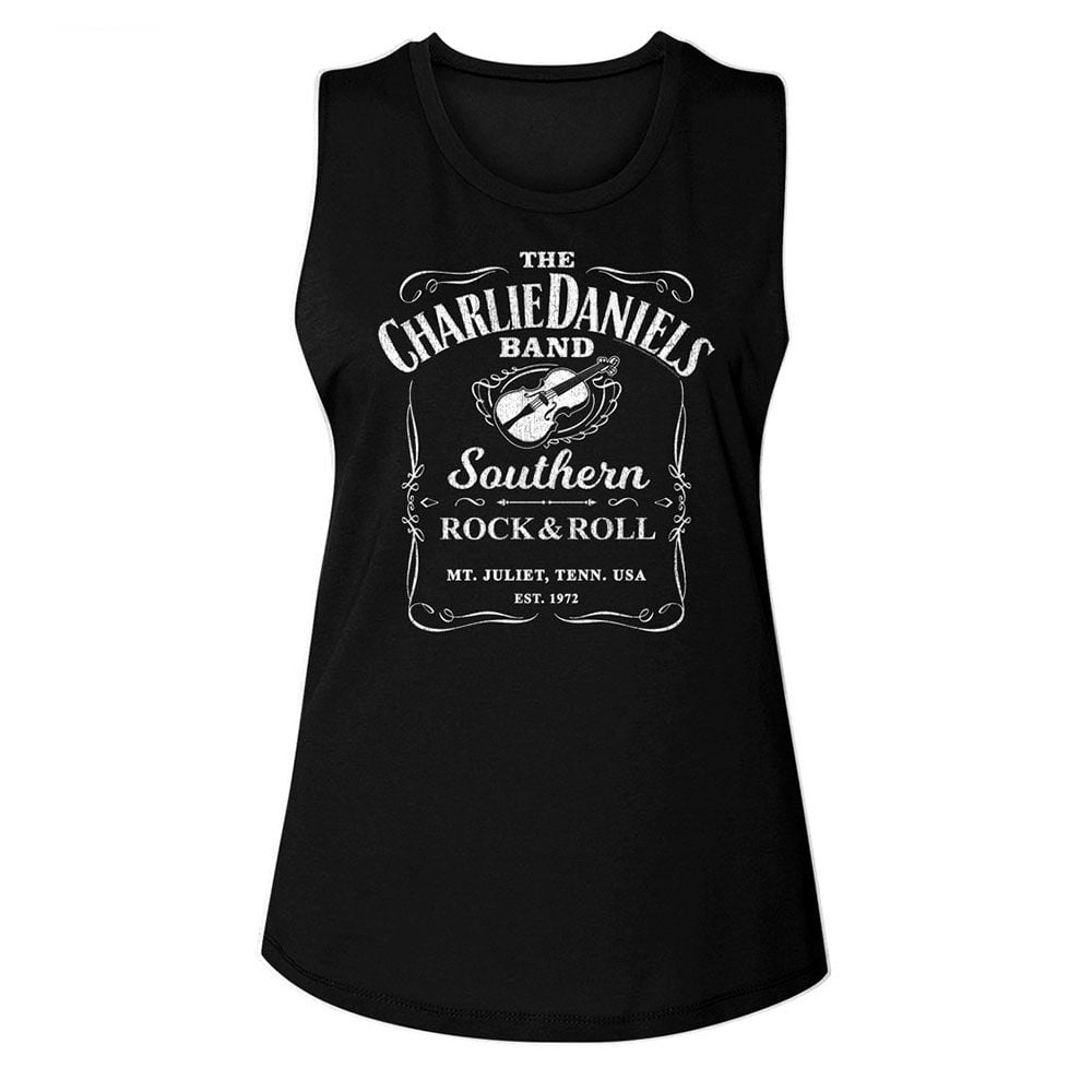 Charlie Daniels Band Label Black Women's Muscle Tank T-Shirt - Walmart.com