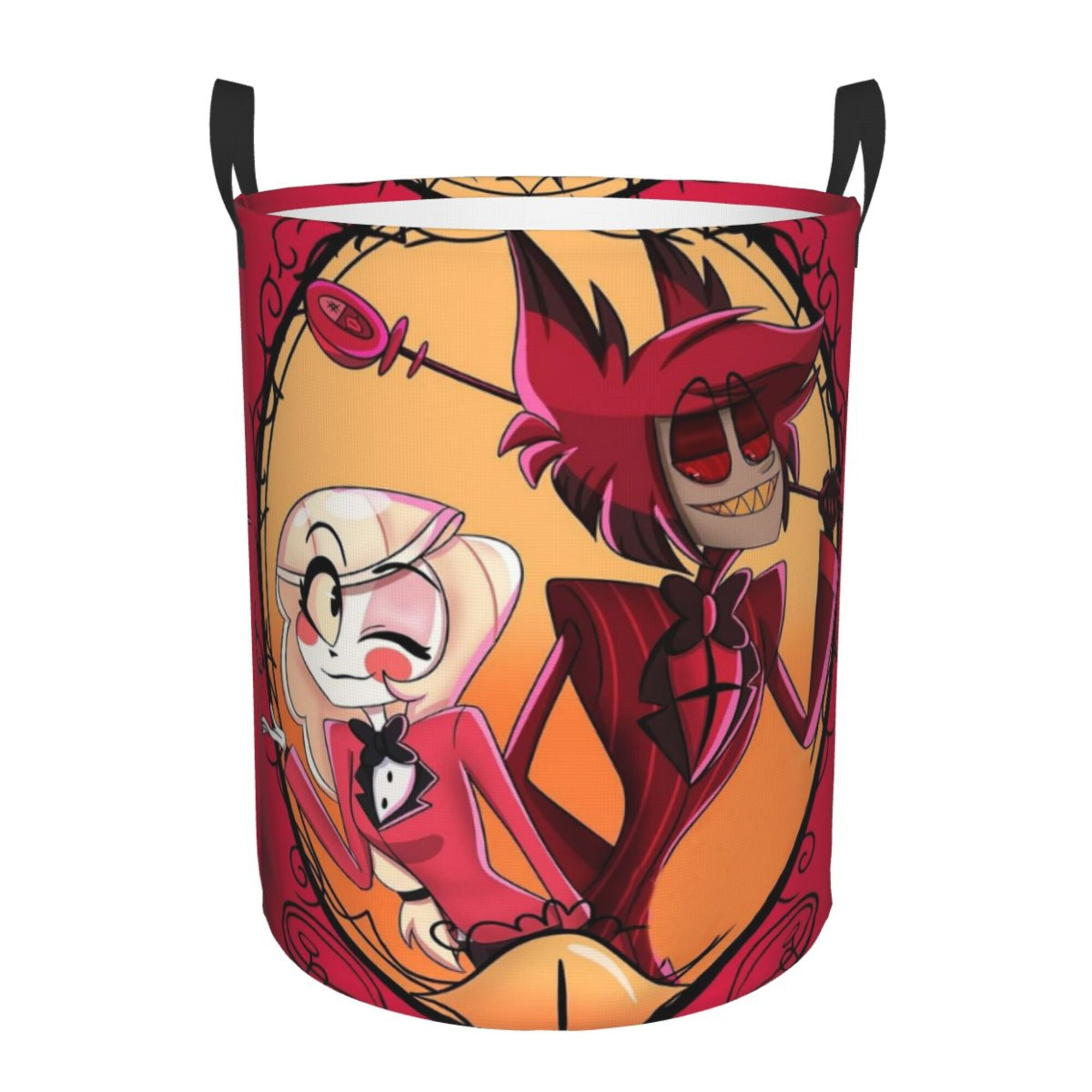 Charlie Hazbin Hotel Storage Basket Laundry Hamper Collapsible Round Storage Bin Dirty Clothes ...