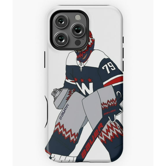 Charlie Lindgren Capitals Alternate Jersey Phone Case for iPhone 16 15 ...