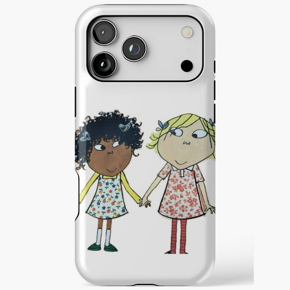 Charlie Lola Cartoon Kids Art Case for iPhone 11 12 13 14 15 16 17 Pro ...