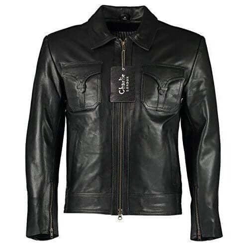 Charlie London Men's Drifter Leather Jackets, Long Sleeve Men's Cool ...