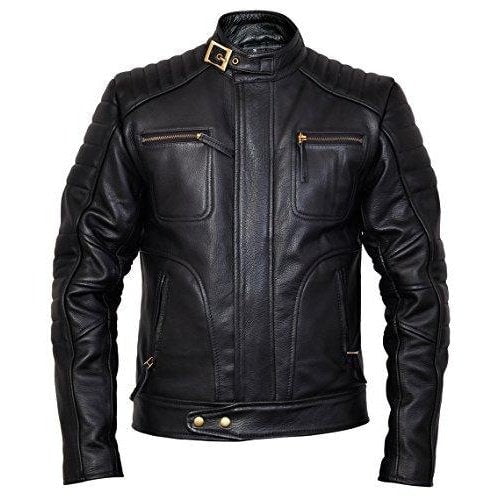 Charlie London Men'sDesigner Weybridge Leather Jacket, Long Sleeve Men ...
