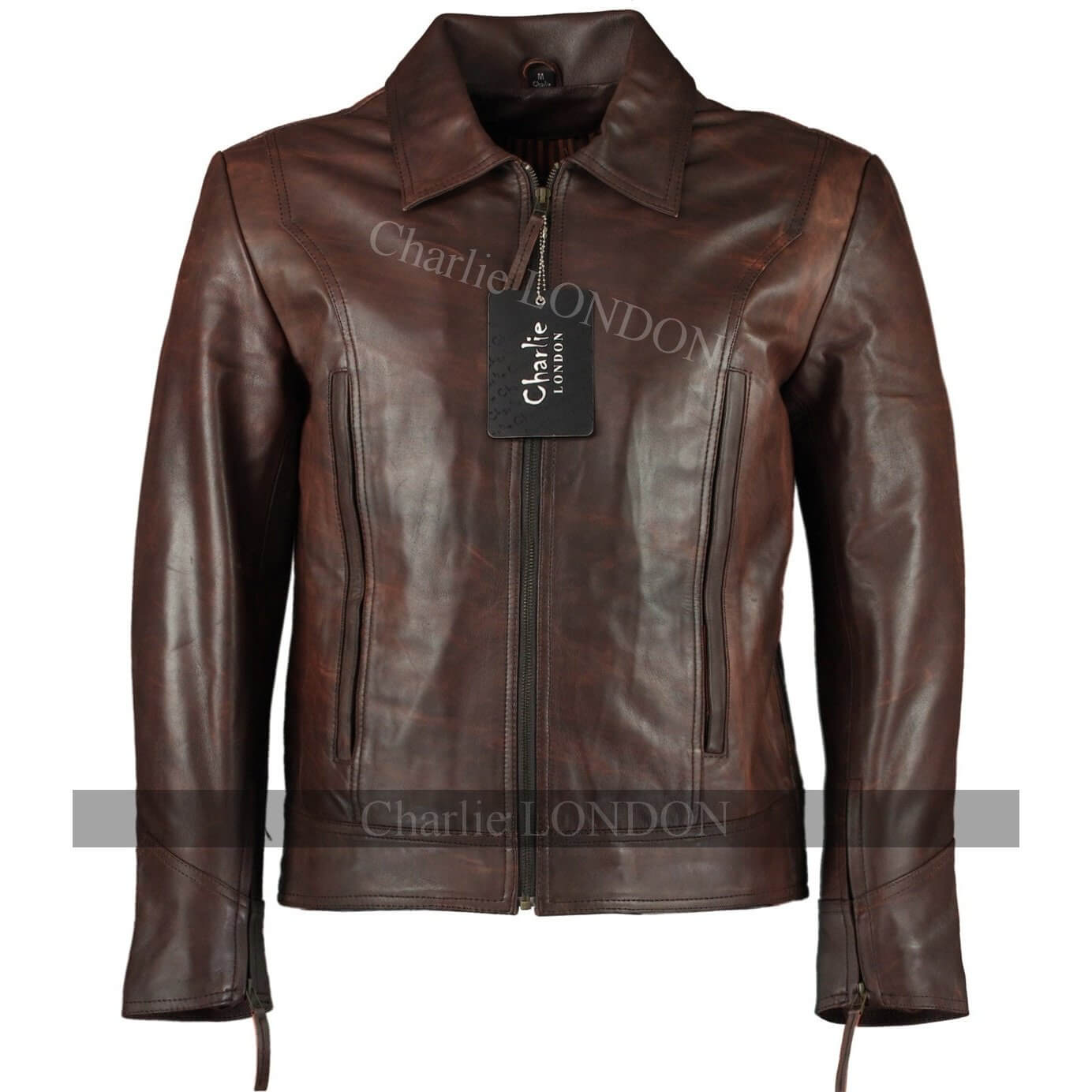 Charlie London Mens Logan X-Men Wolverine Vintage Brown Leather Jackets ...