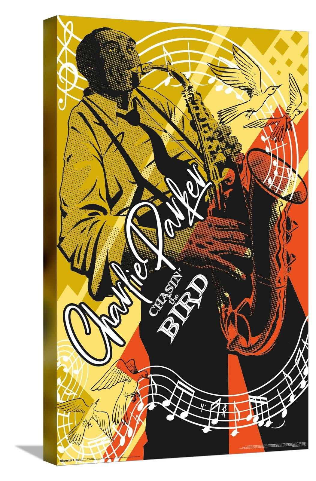 Charlie Parker - Music Notes Canvas Wall Poster, 14.725" x 22.375 ...