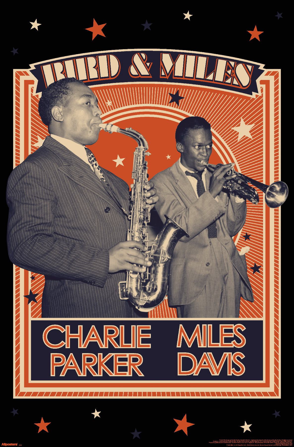 Charlie Parker and Miles Davis - Together Wall Poster, 22.375" x 34 ...