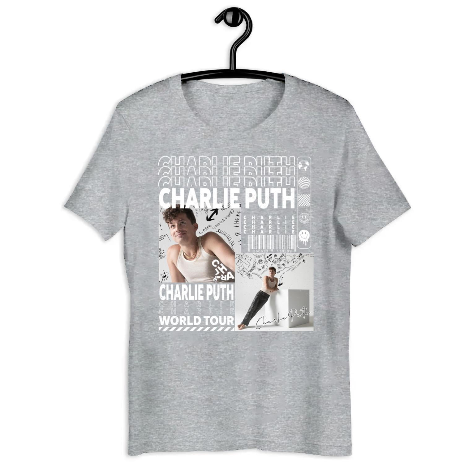 Charlie Puth Music Shirt Y2k Merch Black Unisex-TH8881 - Walmart.com