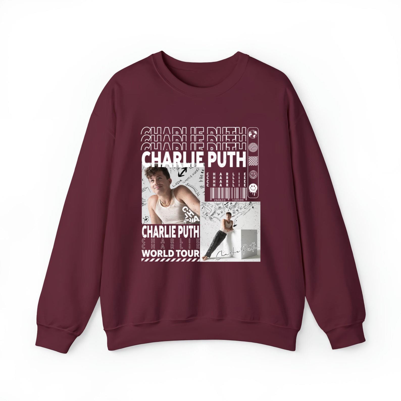 Charlie Puth Music Shirt Y2k Merch Black Unisex - Walmart.com