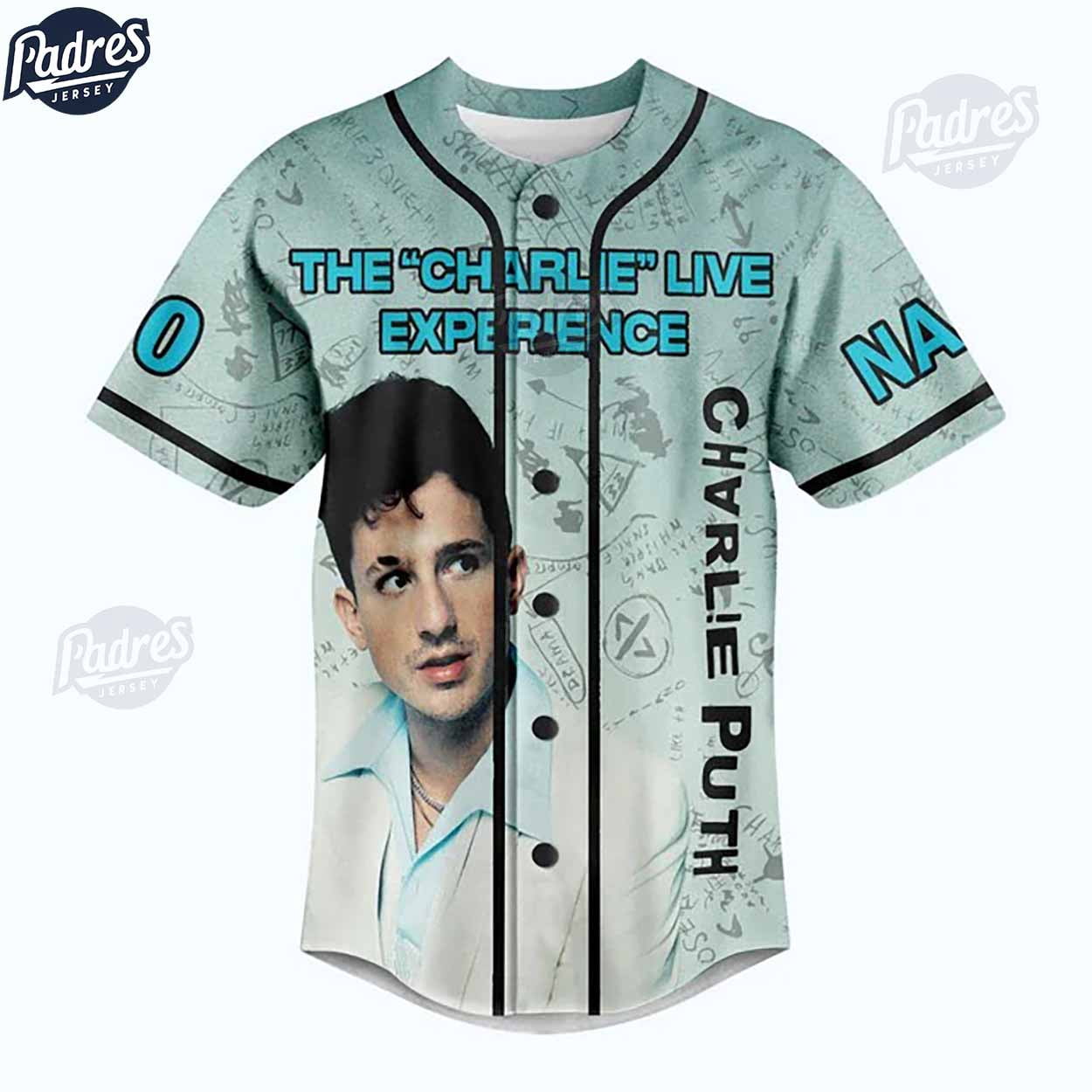 Charlie Puth The Charlie Live Experience Custom Baseball Jersey ...