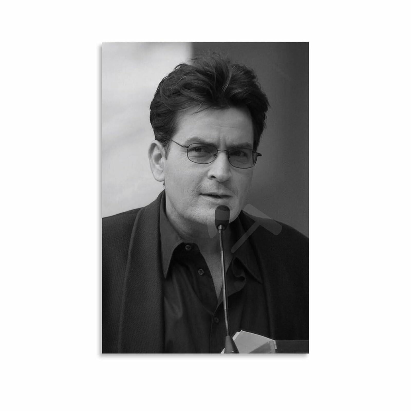 Charlie Sheen American Actor Portrait Quotes Poster (4) Canvas Painting ...
