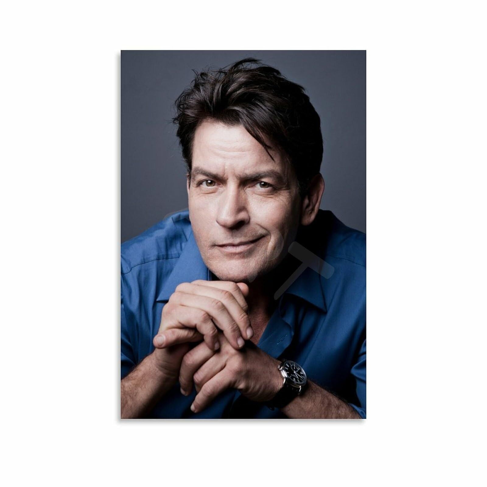 Charlie Sheen American Actor Portrait Quotes Poster (7) Canvas for ...