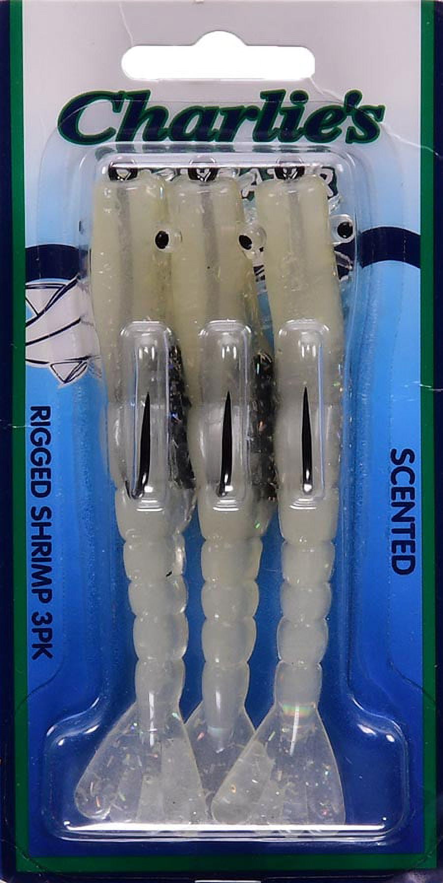 Charlie's Worms 1'' Silver Shrimp Fishing Lures for All Freshwater Fish ...