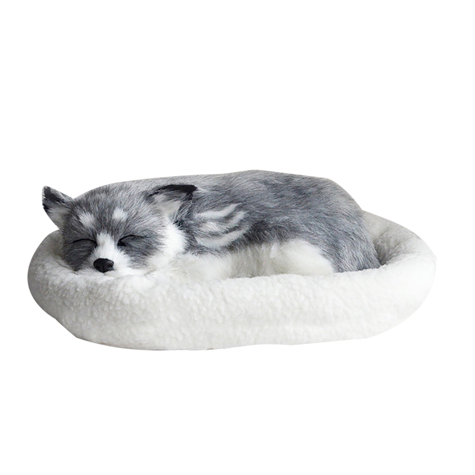 Charlodey Huggable Breathing Pet Fake Dog Realistic Sleeping Plush ...