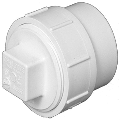 Charlotte 105X White PVC Cleanout Adapter With Plug, 6" - Walmart.com