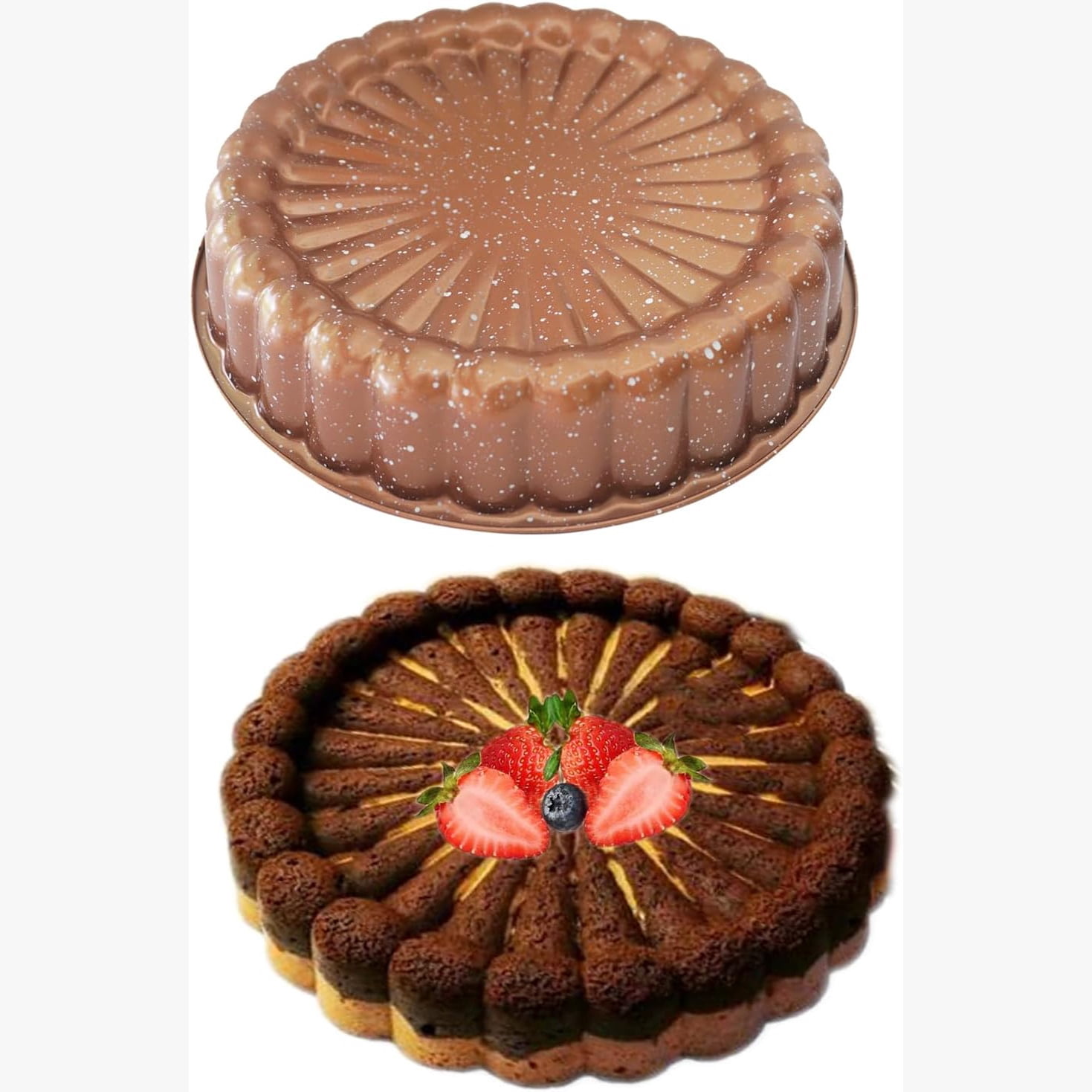 Charlotte Cake Mold, Flower Shaped Baking Pan, Nonstick Cake Pan ...