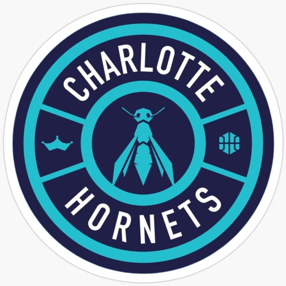Charlotte Hornets Badge Redesign Sticker Baseball Sticker, Football ...