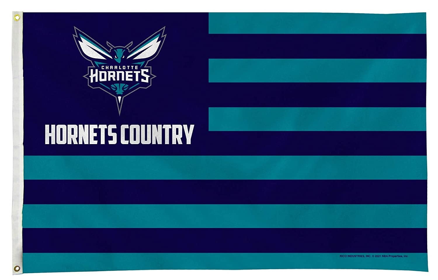 Charlotte Hornets Premium 3x5 Feet Flag Banner, Country Design, Metal ...