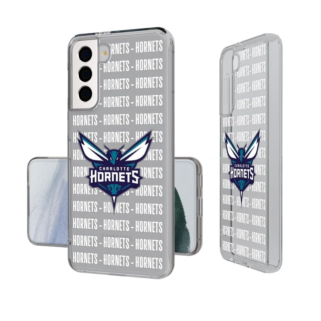 Charlotte Hornets Text Backdrop Design Galaxy Clear Case - Walmart.com