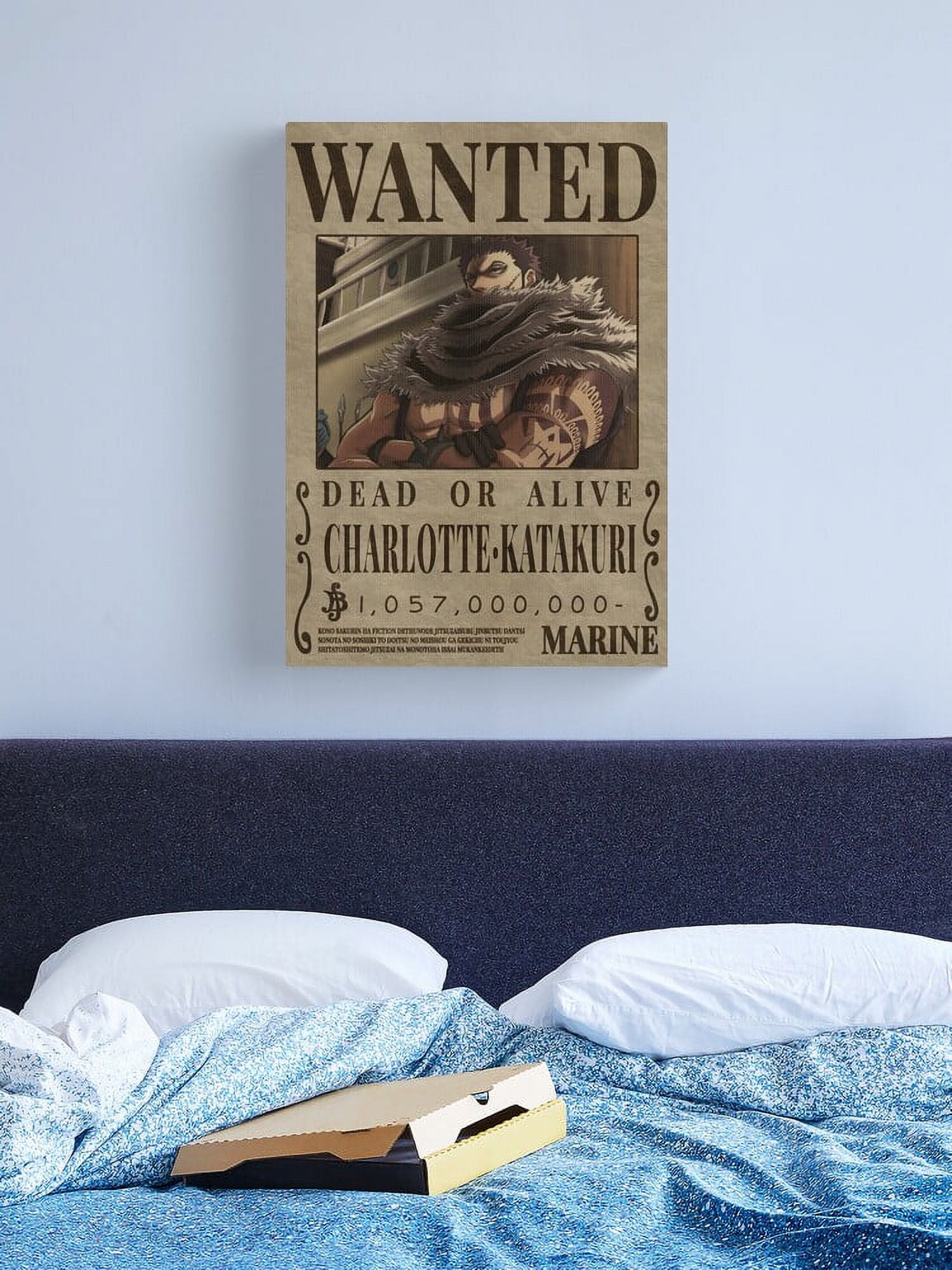 Charlotte Katakuri Wanted One Piece Katakuri Bounty Poster Canvas Print ...