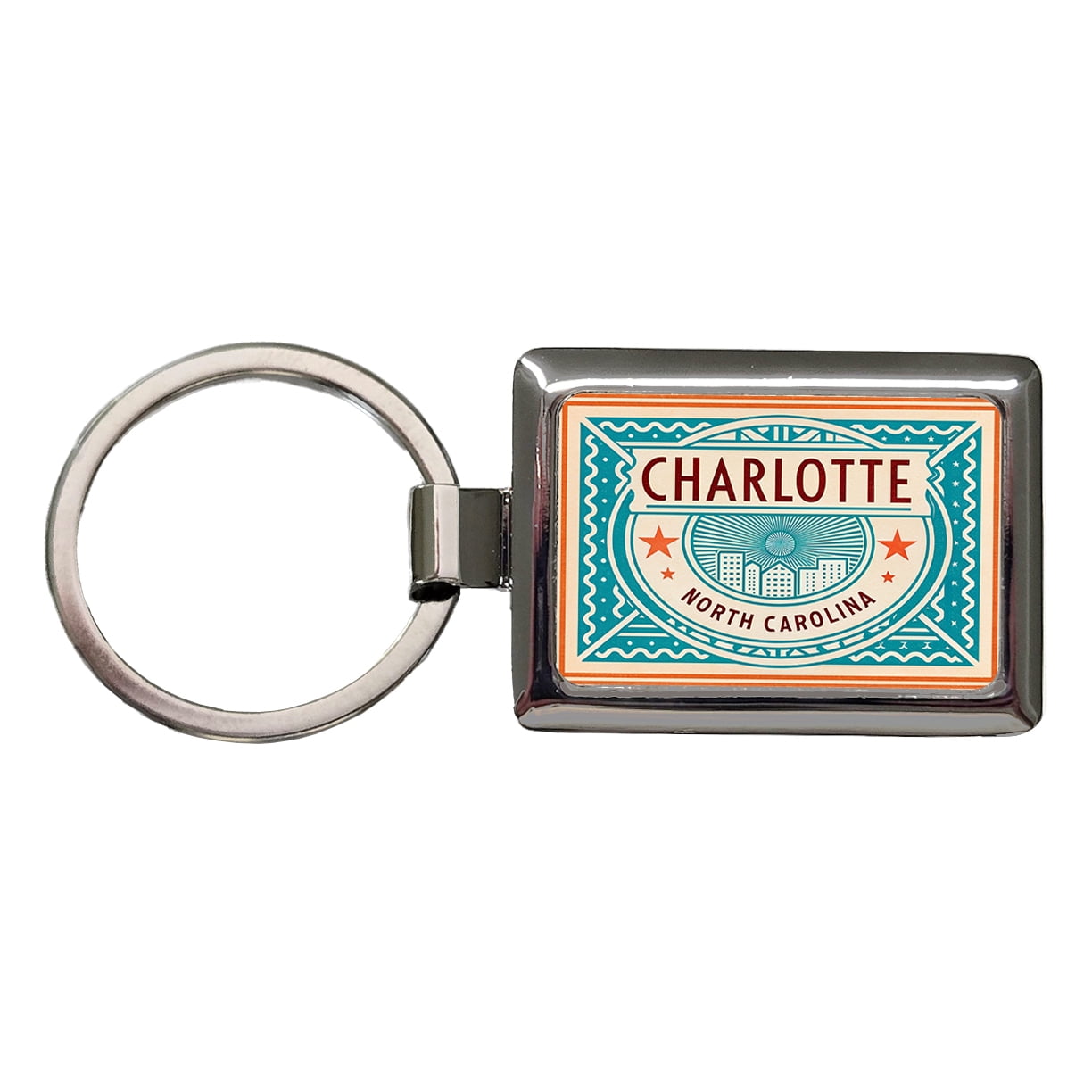 Charlotte NC North Carolina Travel Vacation Stamp Metal Rectangle ...