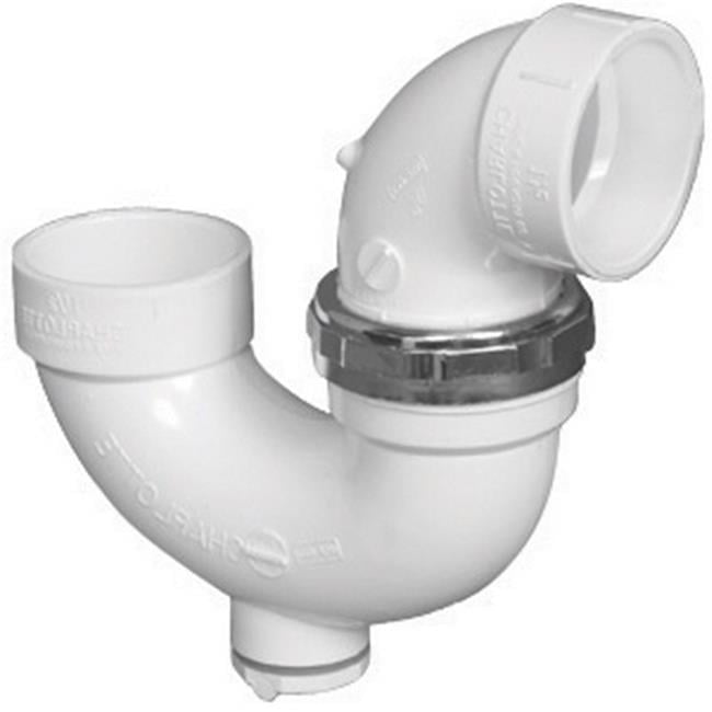 Charlotte PVC00709X0600HA 1.5 in. Adjustable P-Trap with Chrome Nut ...
