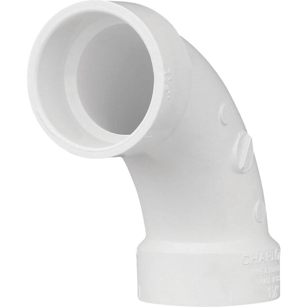 Charlotte Pipe 1-1-2 In. Schedule 40 90 Deg. Long Sweep DWV PVC Elbow ...