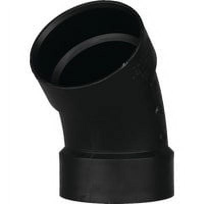 Charlotte Pipe 1-1/2 in. Hub X 1-1/2 in. D Hub ABS 45 Degree Elbow - Walmart.com
