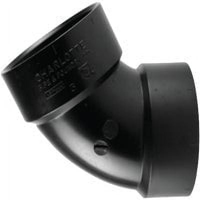 Charlotte Pipe 1-1/2 in. Hub X 1-1/2 in. D Hub ABS 60 Degree Elbow - Walmart.com