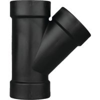 Charlotte Pipe Wye Abs/Dwv 1-1/2 " X 1-1/2 " X 1-1/2 " Black - Walmart.com