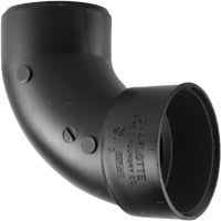 Charlotte Pipe 1-1/2 in. Hub X 1-1/2 in. D Spigot ABS 90 Degree Elbow - Walmart.com