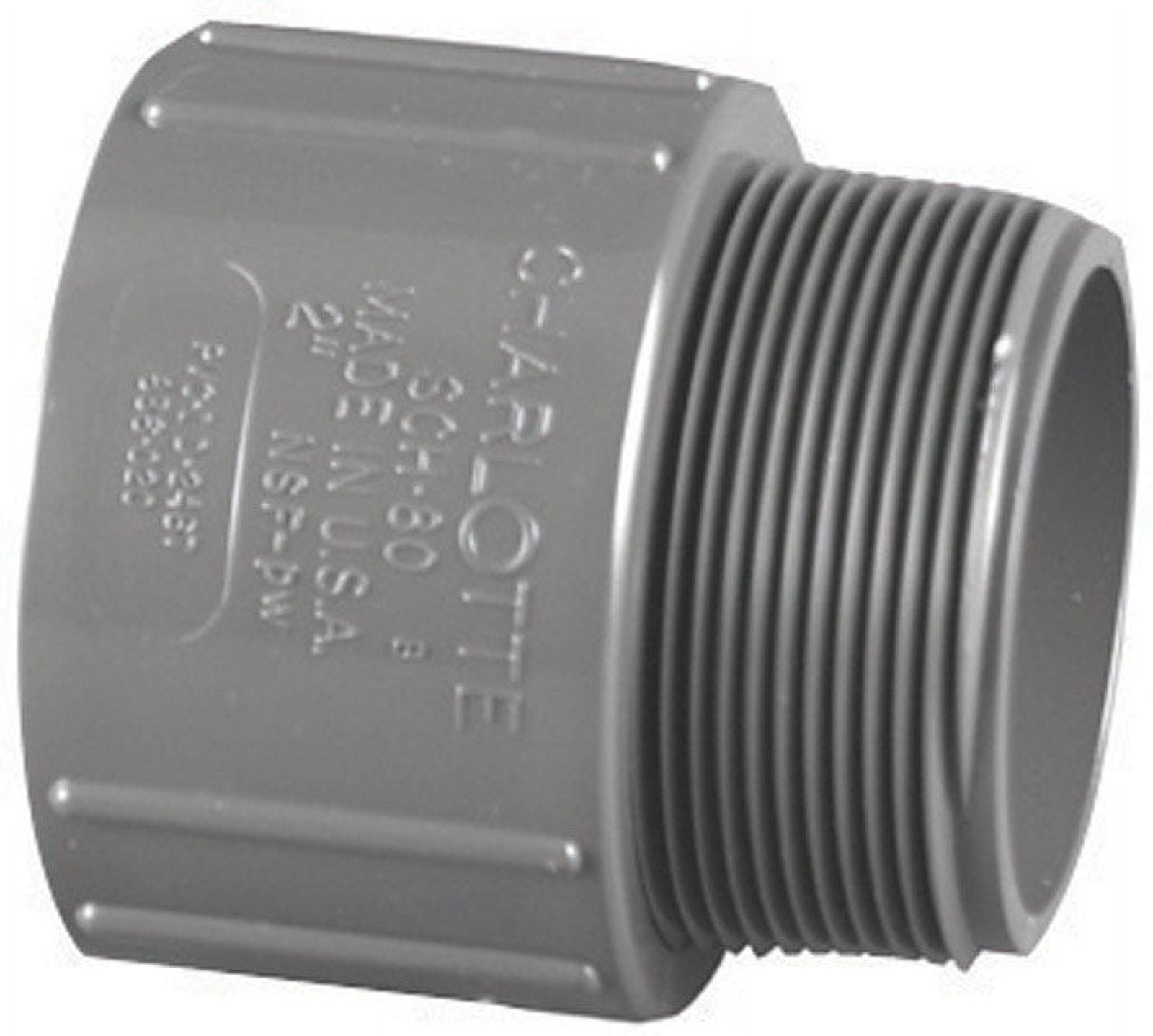 Charlotte Pipe 1-1/4" x 1-1/4'' Schedule 80 PVC (SXMPT) Male Adapter ...