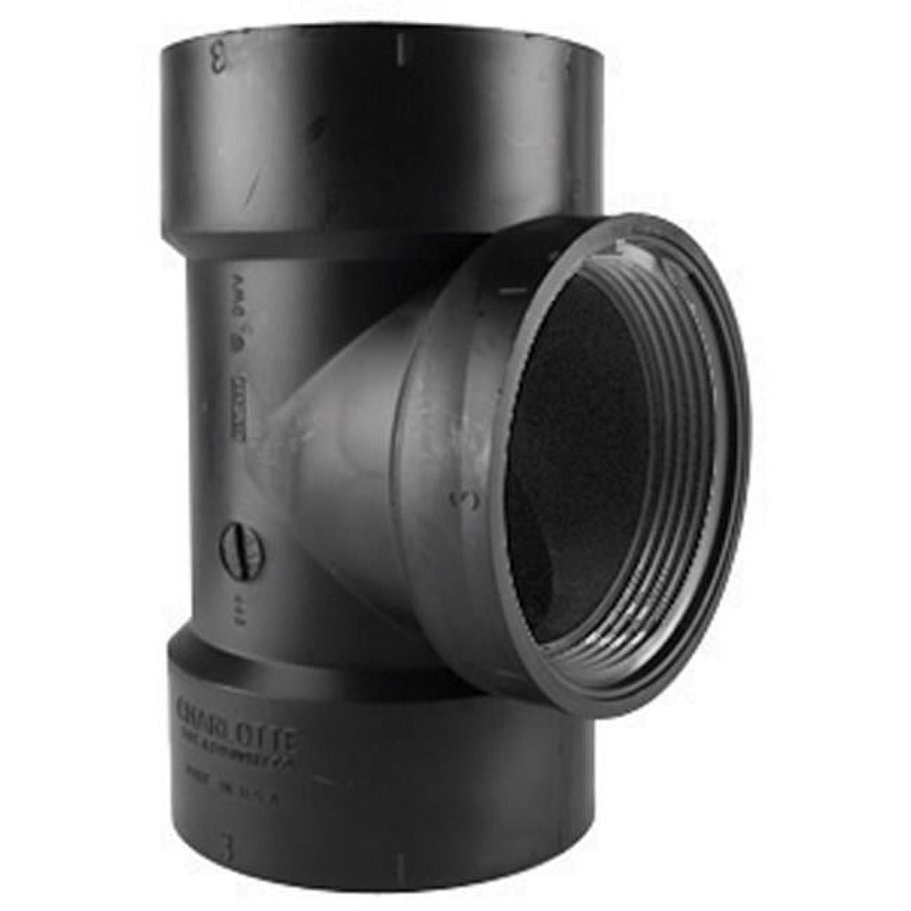 Charlotte Pipe 2 In. Hub x Hub x FIP Test ABS Cleanout Tee ABS 00445 ...